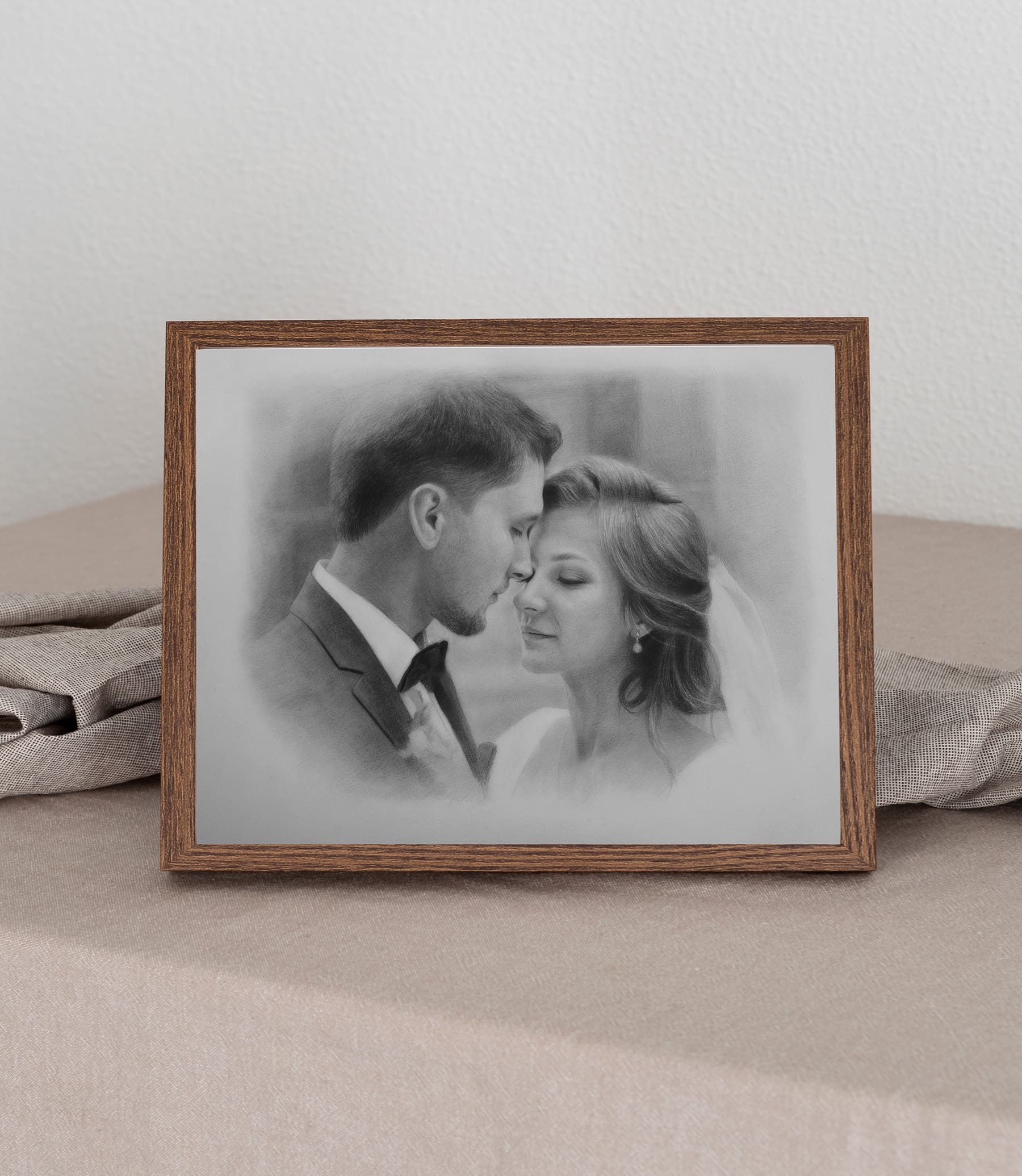 Custom Couple Portrait from Photo – A Handmade Romantic Gift – Art Beniwal